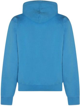 Arte Logo-Print Cotton Hoodie - Blue