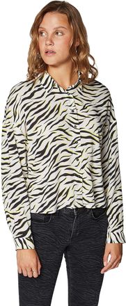 Mavi Damen Printed Shirt Bluse, per Pack Wei&szlig; (Antique White Printed 28945), Large (Herstellergr&ouml;&szlig;e: L/)