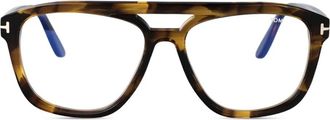 Tom Ford Eyewear lunettes de vue à logo imprimé - Marron