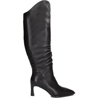 Lina Locchi Braune Lederstiefel Damen Hoch - - Shoes - Damen - Braun - 40 EU