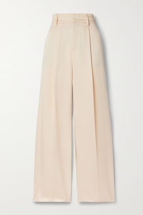 Vince Hose Mit Weitem Bein Aus Twill - Neutral