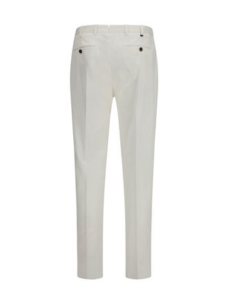 Pantaloni Torino Mens Union Silkochino Pants Bianco Lana Cotton; Silk; Elastane Trousers