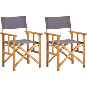 vidaXL Vidaxl - Chaises de metteur en sc&egrave;ne 2 pcs Bois massif dacacia