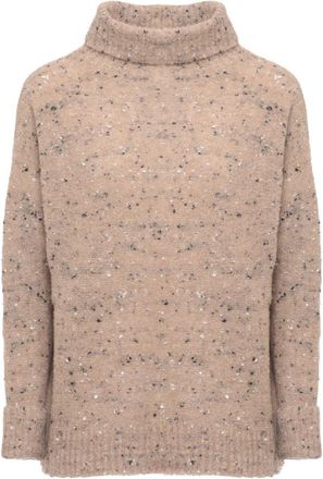 D.exterior Hochgeschlossener Pullover aus Wolle - - Knitwear - Damen - Beige - M