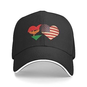 Generic Casquettes Drapeau De La Zambie Et Drapeau Américain Casquette Respirant Solaire Cap Athlétique pour Extérieur Été Homme