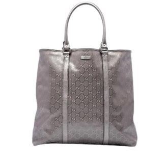 Gucci Sac Cabas Pre-owned en Toile - Femme - Pre-owned - Gris - Taille: ONE Size
