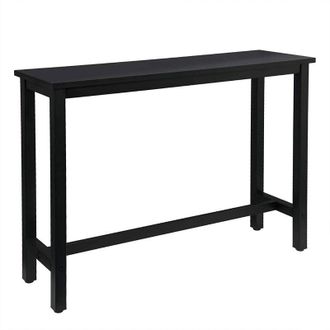Woltu 1x Bartisch Bistrotisch Stehtisch Esstisch, Metallgestell, Tischplatte aus MDF schwarz