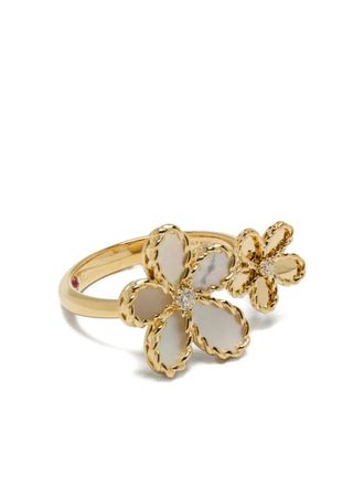 Roberto Coin bague en or 18ct sertie de nacre et de diamant