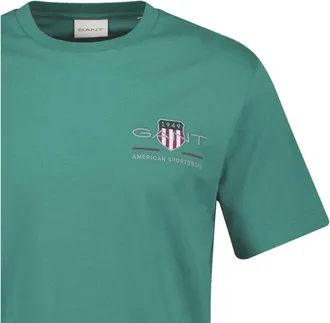 GANT T-Shirt Herren T-Shirt 1er Pack Baumwolle Regular Archive Shield EMB (Packung, 1er Pack)