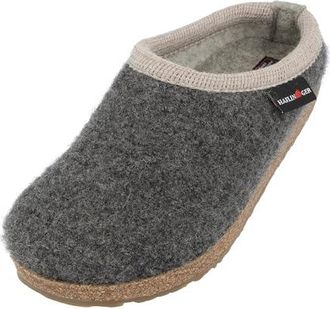 Haflinger Chaussons Mixte Adulte Grizzly Panda 721004, Pointure:44 EU, La Couleur:Gris