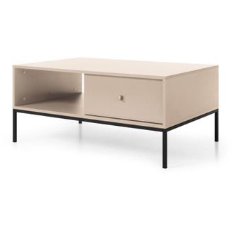 Selsey Selsey MONNE - Wohnzimmertisch Couchtisch mit Schublade, Beige 68x104 cm