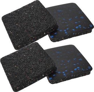 Supvox 4 STÜCKE Schockabsorbierende Fitnessgeräte Matte rutschfest Geräuschdämpfend für Laufband Ellipsentrainer Heimtraining Bodenschutz Stoßdämpfend Robust