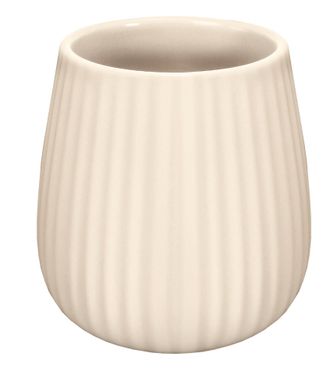 Kleine Wolke Zahnputzbecher Groove, Accessoires, Farbe Bast, Material: Steinzeug