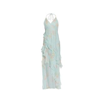 LoveShackFancy Loveshackfancy - Robe en soie Vailo - Femme - Robes - Bleu - Taille: 40 FR