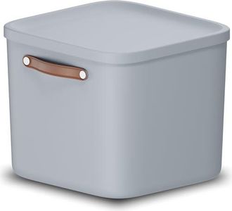 Rotho Maloja Aufbewahrungsbox 40 l, Kunststoff, blau, 40 (39.5 x 38.0 x 34.0 cm)