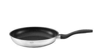 Rösle Basic Line Bratpfanne Ø 24 cm, Universalpfanne mit Antihaftversiegelung ProPlex, Edelstahl 18/10, induktions- und spülmaschinengeeignet, Silberfarben 