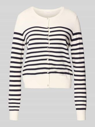 Christian Berg Strickjacke aus Viskose-Mix mit Streifenmuster