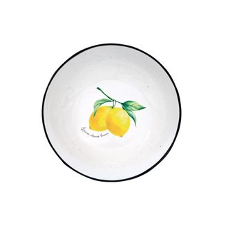 Easy Life Suppenteller AMALFI ZITRONEN rund weiß gelb D. 18cm aus Porzellan