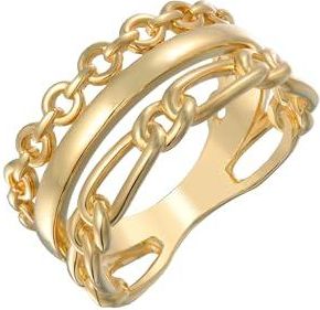 Elli Bague Femmes Pile Maillons Set Couleur Or