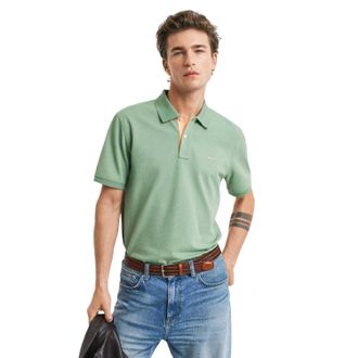GANT Poloshirt f&uuml;r Herren, Piqu&eacute;, kurz&auml;rmlig (Gr&uuml;n)