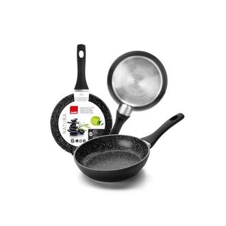 Ibili Pfanne Natura, 24 cm, Aluminium, Anti-Haft-Beschichtung im Stein-Stil, geeignet f&uuml;r Induktion