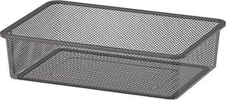 IKEA TROFAST Bo&icirc;te de rangement en maille, 42 x 30 x 10 cm, gris fonc&eacute;
