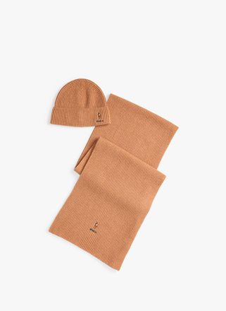 Polo Ralph Lauren Kit bonnet et &eacute;charpe en laine m&eacute;rinos