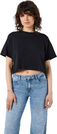 Noisy May Noisy may Damen Nmalena S/S O-neck Semicrop Top Fwd Noos T Shirt, Schwarz, XS EU