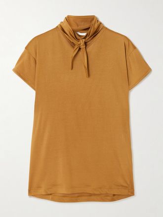 Christophe Lemaire Haut En Jersey &Agrave; Foulard - Marron