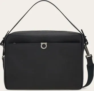 Ferragamo Herren Gancini Kuriertasche Schwarz