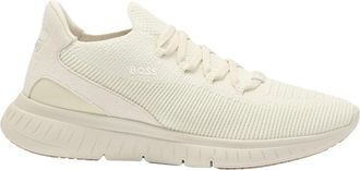 HUGO BOSS Beige Gestrickte Slip-On Sneakers - - Shoes - Herren - Beige - 44 EU
