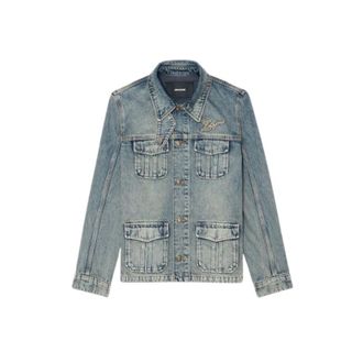 Zadig&Voltaire Femme, Vestes, Bleu, Taille: 40 FR Chaqueta Lienna Denim