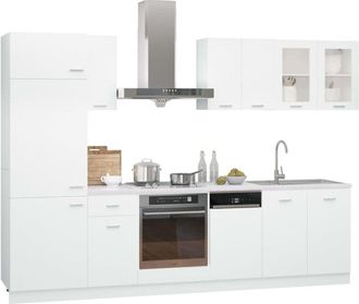 vidaXL 8-tlg. K&uuml;chenzeile Lyon Wei&szlig; Holzwerkstoff Vidaxl