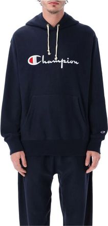 Champion Homme, Sweatshirts et sweats &agrave; capuche, Bleu, Taille: S Logo Sweat &agrave; capuche