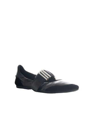 Patrizia Pepe Buckle-Detailed Leather Flat - Black