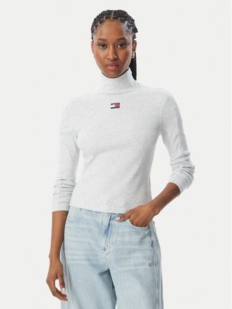 Tommy Jeans Bluse DW0DW23251 Grau Slim Fit