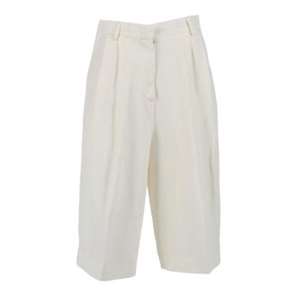 Fabiana Filippi Femme, Shorts, Blanc, Taille: 38 FR Bermuda Large &agrave; Pinces