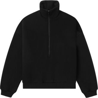 Fear of God Sweatshirt mit kurzem Rei&szlig;verschluss - Schwarz