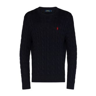 Polo Ralph Lauren Blauer Pullover L&auml;ssiger Stil - - Knitwear - Herren - Blau - 2XL