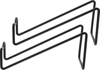 BESPORTBLE NUOBESTY 2 Stück Metall Weinflaschenhalter Klein Schwarz Platzsparendes Tisch Weinregal für Küche und Theke Stabiler Flaschenständer für Rotwein und W