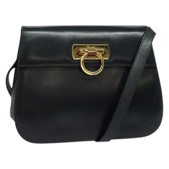 Ferragamo Sac bandouli&egrave;re en cuir Pre-owned - Femme - Pre-owned - Noir - Taille: ONE Size
