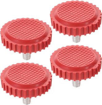 Valiclud 4 St&uuml;ck Verstellbare Schraubf&uuml;&szlig;e f&uuml;r M&ouml;bel Sto&szlig;d&auml;mpfenden Kunststofff&uuml;&szlig;en Antivibrationspads f&uuml;r Elektronische Waagen Stabile Nivellierf&uuml;&szlig;e f&uuml;r Tische