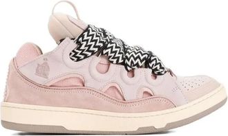 Lanvin Low-Top Sneaker - Perforated Silk And Nylon Sneakers With Zigzag Lac - Gr. 36 (EU) - in Beige - f&uuml;r Damen