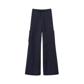 Twinset Femme, Pantalons, Bleu, Taille: 34 FR Pantalon Cargo Large