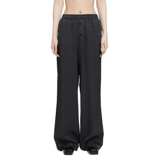 Maison Margiela Viscose Blend Jacquard Trousers