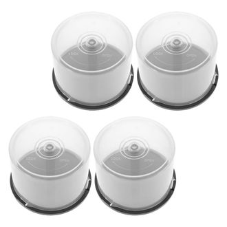 BESPORTBLE 4 St&uuml;ck CD DVD Aufbewahrungsbeh&auml;lter Rund Platzsparend Robustes Material Gro&szlig;er Fassungsverm&ouml;gen Schnell Zug&auml;nglich f&uuml;r Zuhause B&uuml;ro und Studentenwohn