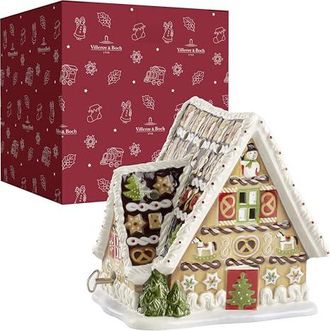 Villeroy & Boch Villeroy und Boch Christmas Toys Spieluhr Lebkuchenhaus, Porzellan, Wei&szlig;/Beige