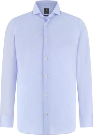 Boggi Milano Homme, Chemises, Bleu, Taille: 2XL Chemise en Coton Ray&eacute; Coupe Slim