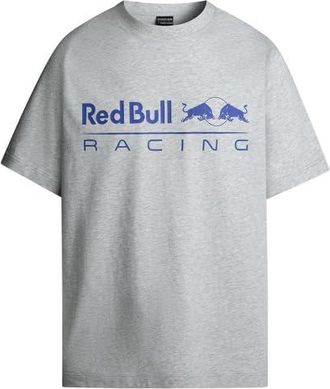Pepe Jeans London Red Bull Racing X T-Shirt avec Logo pour Homme, Gris chin&eacute;, M