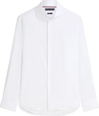 Tommy Hilfiger Chemise unie en coton m&eacute;lang&eacute;